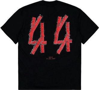 44 Label Group Embroidered Logo T-Shirt - Black
