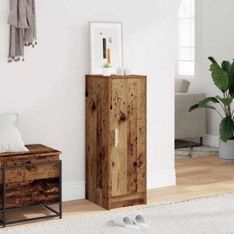 vidaXL Vidaxl - Armoire &agrave; chaussures ch&ecirc;ne artisanal 32x35x92cm bois ing&eacute;nierie