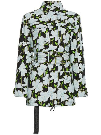Off-white veste &agrave; fleurs - Noir