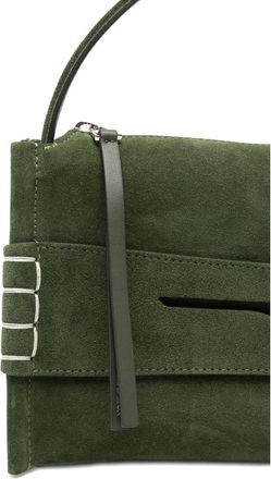 J.W.Anderson Calf Suede Top Handle Bag - Green