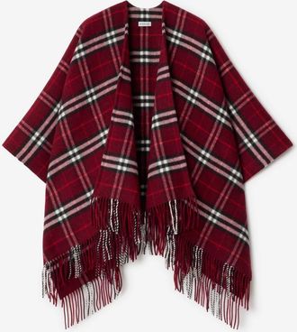 Burberry Cape en laine et cachemire Check