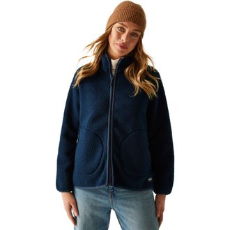 Regatta Damen Full Zip Frankie Borg Fleece mit durchgehendem Rei&szlig;verschluss, blau, 38