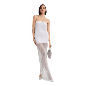 Santa Brands Maxikleid mit offenem R&uuml;cken - - Dresses - Damen - Wei&szlig; - XS/S