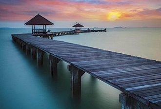 Scenolia Fototapete MER DE CHINE 3x2,70m Deko + Bild XXL Qualität HD