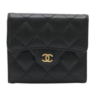 Chanel Pre-owned Caviar Matelasse Small Flap Wallet - - Pre-owned - Damen - Schwarzk - ONE SIZE