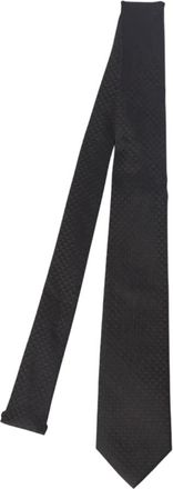 Emporio Armani Homme, Accessoires, Noir, Taille: ONE Size Pure Silk Monogram Jacquard Tie