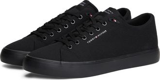 Tommy Hilfiger Sneaker TOMMY HILFIGER HARLEM CORE II CVS, Herren, Gr. 40, schwarz, Baumwolle, unifarben, Basic, Schuhe Sneaker, Freizeitschuh, Halbschuh, Schn&uuml;rer mi