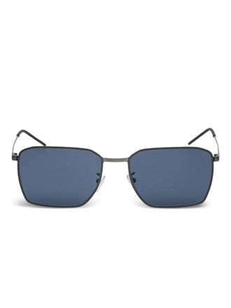 Emporio Armani lunettes de soleil &agrave; monture rectangulaire - Noir