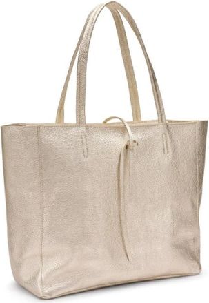 Frau Femme, Sacs, Beige, Taille: ONE Size Shopping Bag in Pelle Morbida