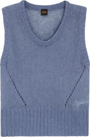 HUGO BOSS Frignac V-Ausschnitt Oberteil - - Knitwear - Damen - Blau - M