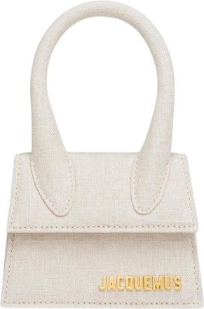 Jacquemus Femme, Sacs, Beige, Taille: ONE Size Borsa mini in pelle logo