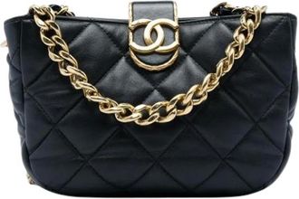 Chanel Sac bandouli&egrave;re matelass&eacute; doccasion - Femme - Pre-owned - Noir - Taille: ONE Size