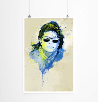 Paul Sinus Art Michael Jackson II 90x60cm auf Masterclass Metallic Pearl High Gloss Photo Paper