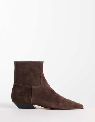 Tony Bianco Rupert bottines basses &agrave; la cheville en daim expresso-Marron