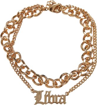 Urban Classics Unisex Fu&szlig;kettchen Zodiac Golden Anklet, Farbe libra, Gr&ouml;&szlig;e L/XL