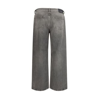 Golden Goose Mens Gray Cotton Relaxed Fit Jeans Clothing
