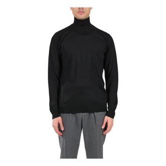 Paolo Pecora Gerippter Rollkragenpullover - - Knitwear - Herren - Schwarzk - L