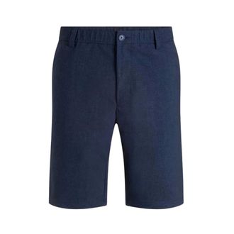 HUGO BOSS Homme, Shorts, Bleu, Taille: W36 Bermuda Misto Lino Tech-Comfort