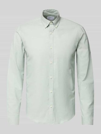 Lindbergh Slim Fit Freizeithemd mit Knopfleiste Modell Oxford
