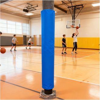 Generic Basketball Pfostenpolster Runde Basketballkorb-Pfostenabdeckung (120 cm Durchmesser), 5-25 cm Durchmesser, Umlaufender Pfostenschutz/Metalls&auml;ulenpolst