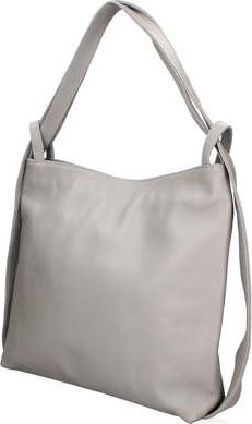 Gave Lux Sac à bandoulière convertible en sac à dos pour femme en cuir véritable Made in Italy 37x37x9 cm GLX228105323FBG, gris, Taille unique