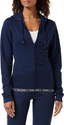 Tommy Hilfiger Damen Schlafanzugoberteil, Entspannt, Polyester, Navy Blazer, XS