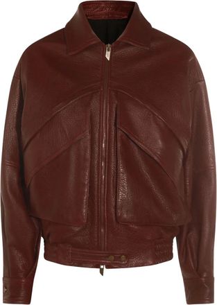 Salvatore Santoro Lederjacke mit Reißverschluss - Rot