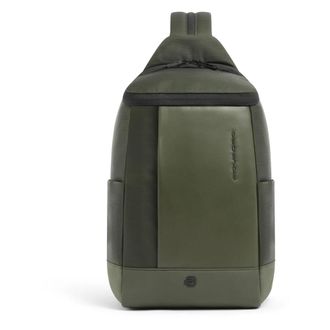 Piquadro Sling Bag mit Fingerabdruckschloss und Rucksacktr&auml;gern - - Bags - Herren - Gr&uuml;n - ONE SIZE