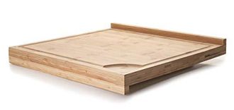 Lacor 60492 Dual Brot Schneidebrett Bambu, Bambus, braun, 39 x 38 x 4 cm