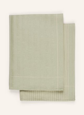 ROSS 2er-Set Geschirrt&uuml;cher Mit Leinen gruen