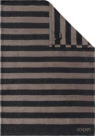 Joop Geschirrtuch, Schwarz, Textil, Streifen, 50x70 cm, Oeko-Tex Standard 100, saugfähig, Aufhängeschlaufe, strapazierfähig, angenehm weich, hochwertige Qu