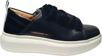 Alexander Smith Femme, Chaussures, Noir, Taille: 37 EU Baskets en Cuir et Textile