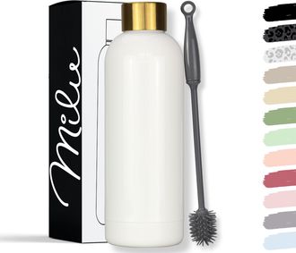 Milu Thermosflasche 750ml Isolierte Edelstahl Thermo Trinkflasche Thermoskanne Auslaufsichere Isolierflasche doppelwandig - Kohlensäure geeignet - inkl. Re