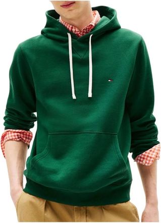 Tommy Hilfiger Homme, Sweatshirts et sweats &agrave; capuche, Vert, Taille: M Sweat &agrave; Capuche Classique en Molleton Gratt&eacute;