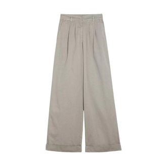 Palm Angels GB Label Wide Leg Hosen - - Trousers - Damen - Beige - XS