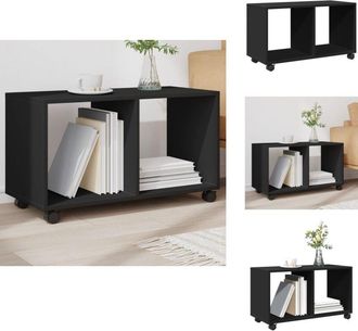 vidaXL Rollschrank Schwarz 72x33x42,5 cm Holzwerkstoff - Rollschrank - Rollschränke - Schrank - Schrank Auf Rollen