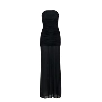 Aniye By Femme, Robes, Noir, Taille: 42 FR Longue Robe Drap&eacute;e