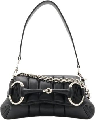 Gucci Sac bandouli&egrave;re Horsebit Pre-owned - Femme - Pre-owned - Noir - Taille: ONE Size