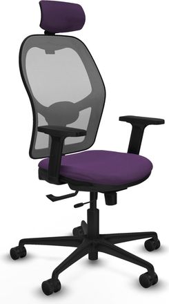 Piqueras y Crespo Ergonomischer Stuhl mit 2D-Armen, h&ouml;henverstellbarer Lendenwirbelst&uuml;tze und h&ouml;henverstellbarem Kopfteil, h&ouml;henverstellbar und neigbar. Ausgestattet mi