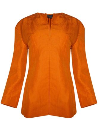 Givenchy blouse &agrave; design ouvert - Orange