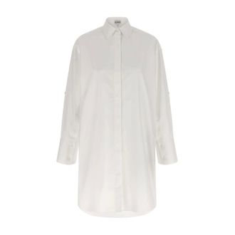 Loewe Femme, Blouses et Chemises, Blanc, Taille: 38 FR Robe-chemise en coton