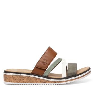 Rieker Pantoletten Rieker V3652-91 Gr&uuml;n