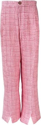 GCDS Gcds, Femme, Pantalons, Rose, Taille: 32 FR Tweed Pantalons