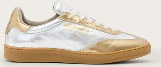AllSaints Thelma - Metallic-Sneaker in Silber/Gold-Bunt