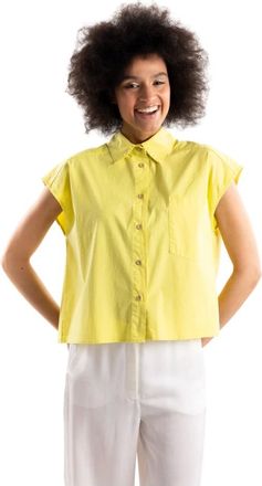 Brand Unique Femme, Blouses et Chemises, Jaune, Taille: 42 FR Sleeveless Muslin Shirt