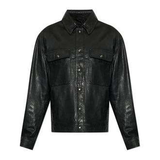 AllSaints Homme, Vestes, Noir, Taille: L Shelton Leather Jacket