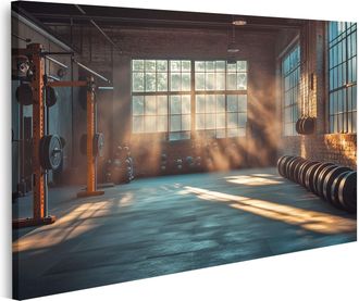 Islandburner Prime Bild auf Leinwand Visualisiere eine dynamische Szene in einem Crossfit Studio_New Bilder Wandbilder Poster