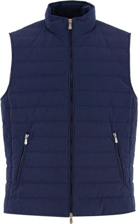 Brunello Cucinelli Homme, Vestes, Bleu, Taille: XL Gilet Matelassé