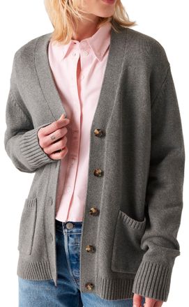 Levi's Damen Boyfriend Pocket Cardi Strickjacke, Light Charcoal Heather Grey BC21 BROS, XS