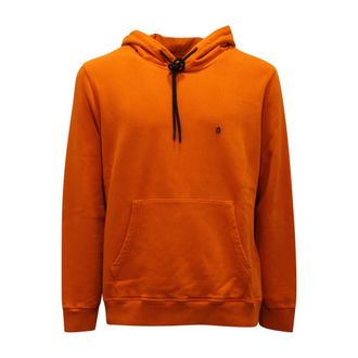 Dondup M6811 Felpa Sweatshirt mit Pl&uuml;schfutter - - Sweatshirts & Hoodies - Herren - Orange - XL